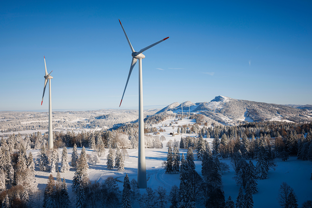 Record pour la production d'énergie éolienne suisse en 2023